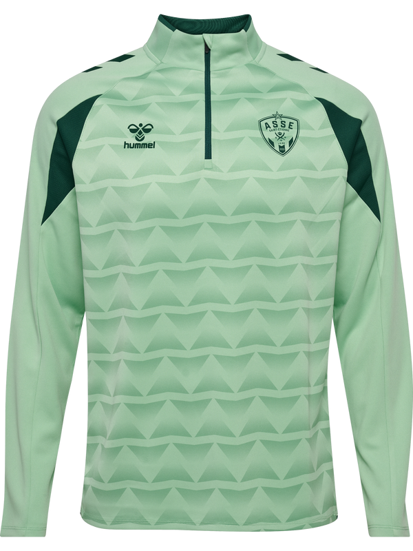 Sweat entraînement demi-zip vert clair 2026-2027 - Greens Shop