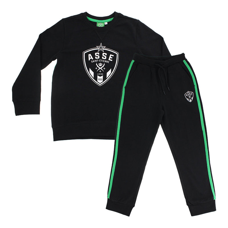 Asse black children's tracksuit set - Greens Shop